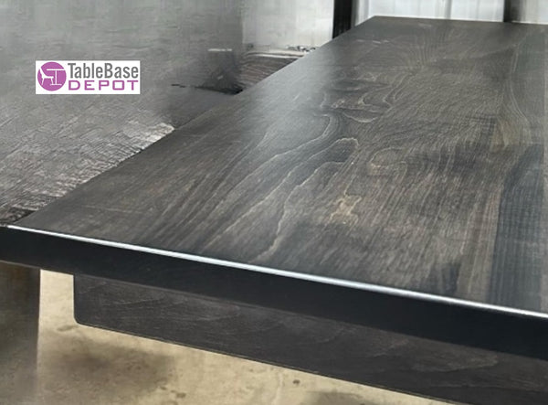 Washed Out Black Restaurant Table Tops Custom Sizes – TableBaseDepot