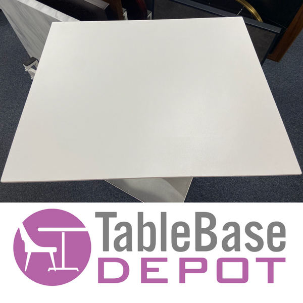 White Engineered Stone Restaurant Patio Table Top – TableBaseDepot
