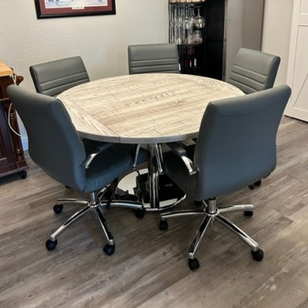 Drop Leaf Flip Top Rustic Saw Cut Oak Restaurant Table Tops Fully Cust – TableBaseDepot