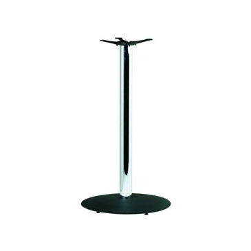 Bar Height Custom Black and Chrome Table Base 41 – TableBaseDepot