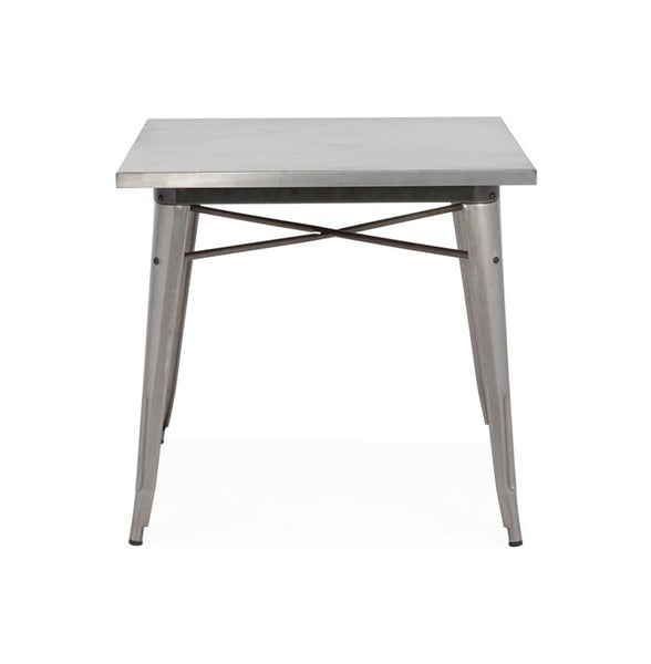 Gun Metal Finish Steel Tolix Dining Table 30 – TableBaseDepot
