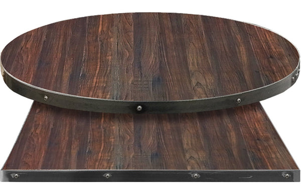 Titan Steel Edge Custom Deep Woods Laminate Restaurant Table Tops – TableBaseDepot