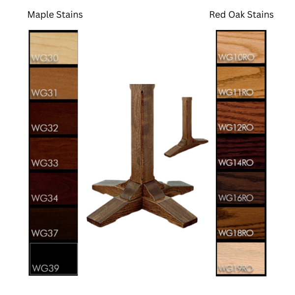 Chamfered Cross Wood Table Base – TableBaseDepot