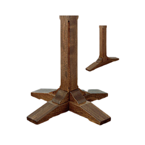 Chamfered Cross Wood Table Base – TableBaseDepot