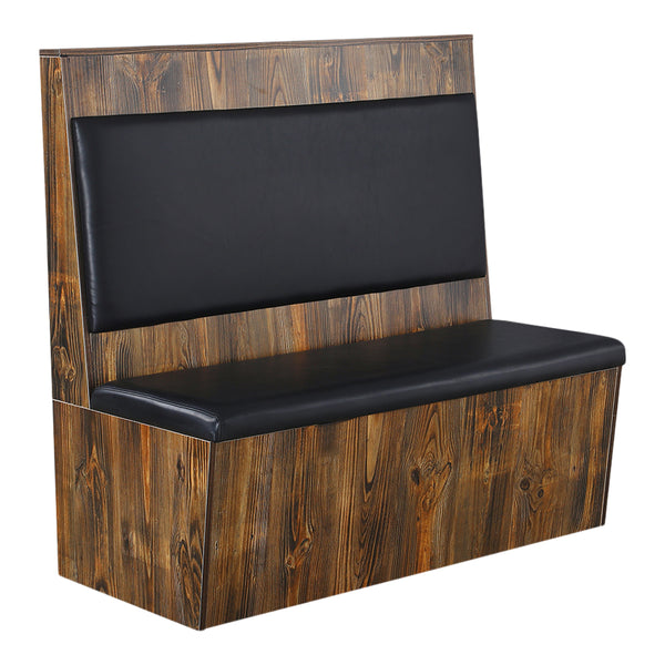 Comfortable Vinyl Seating Country Chic Melamine Single Wall Bench Booth ...