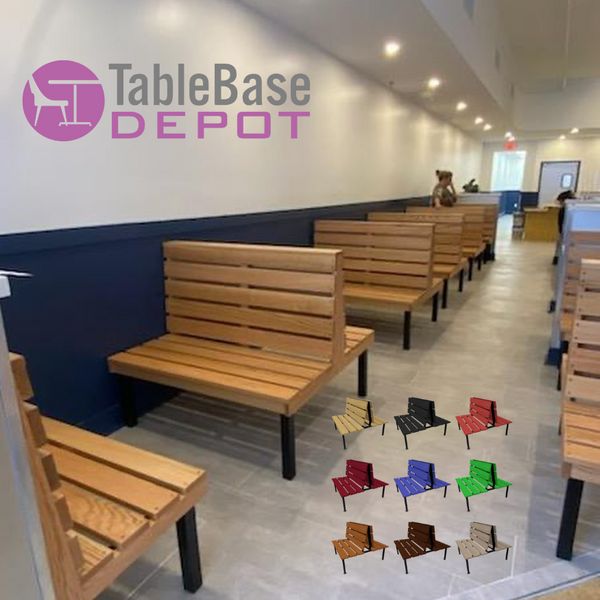 Custom Color Wood Benches Commercial Hospitality Use Restaurant Benches ...