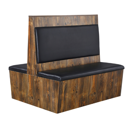 Comfortable Vinyl Seating Country Chic Melamine Single Wall Bench Booth ...