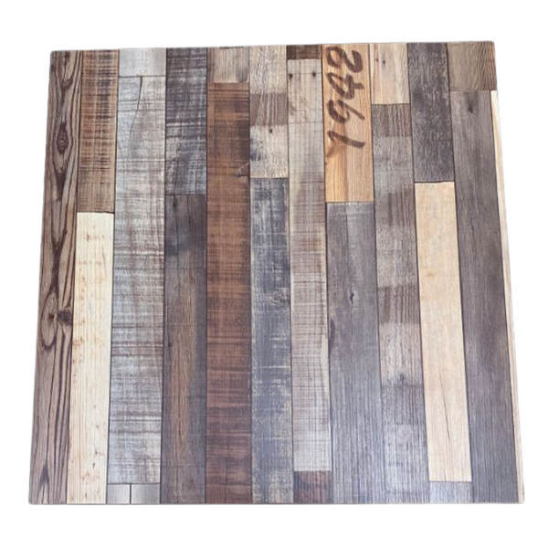 Mixed Antique Pallet Board Melamine Restaurant Table Top – TableBaseDepot