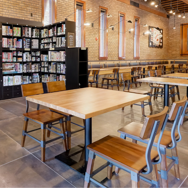 Custom Size and Color Solid White Oak Butcher Block Restaurant Table T ...