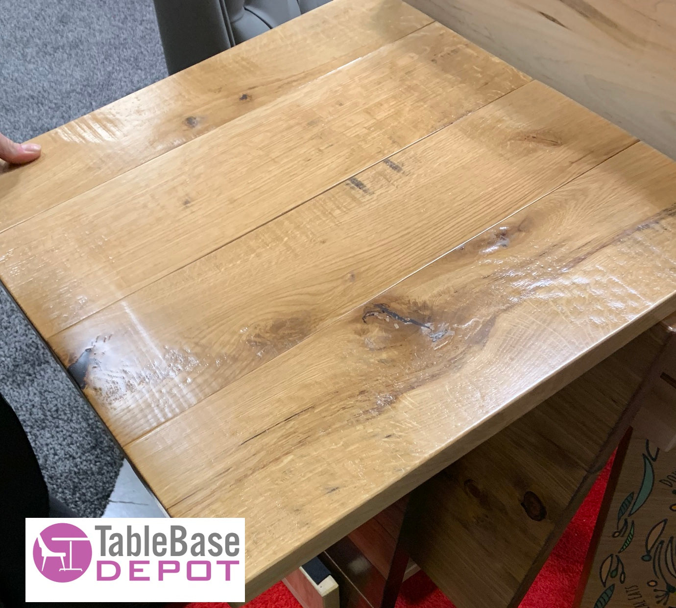 Aged Resilient White Oak Table Tops Plank Style With Closed Knots ...