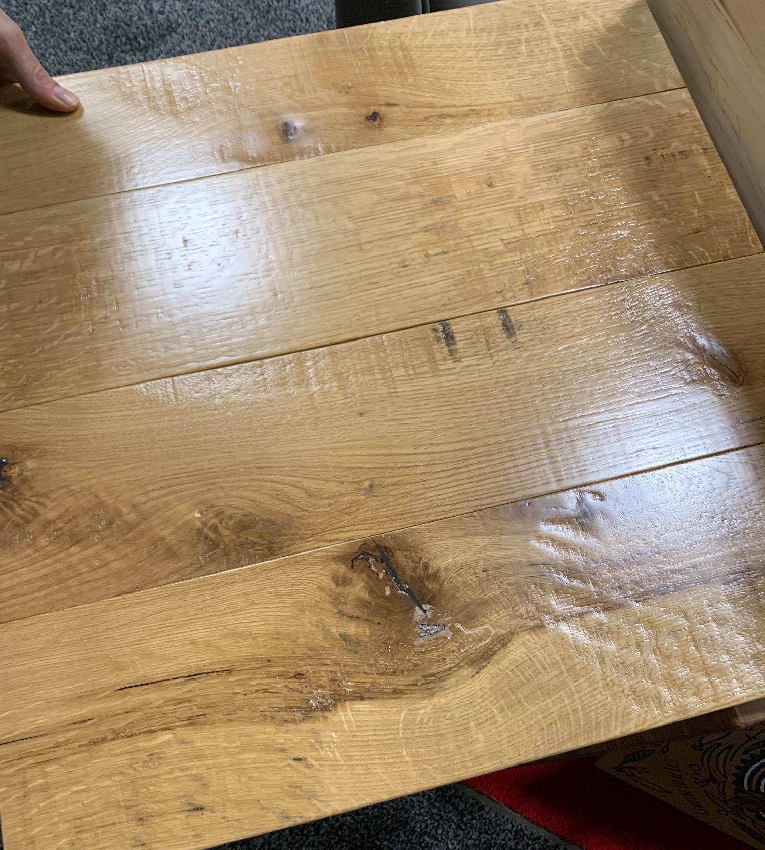 Aged Resilient White Oak Table Tops Plank Style With Closed Knots ...