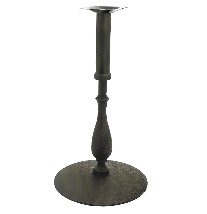 Bar Height Black Decorative Column Table Base – TableBaseDepot