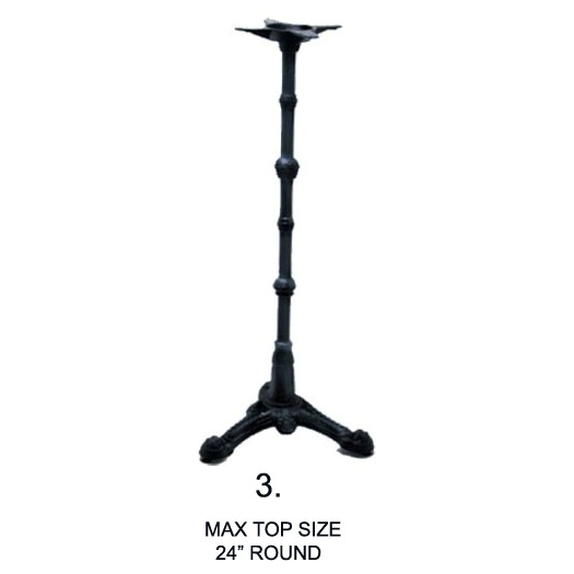 Bar Height Bessie Black Victorian Table Base 15 – TableBaseDepot