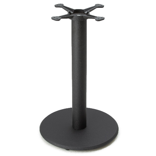 Black Modern Round Flat Table Base Eased Edge – TableBaseDepot