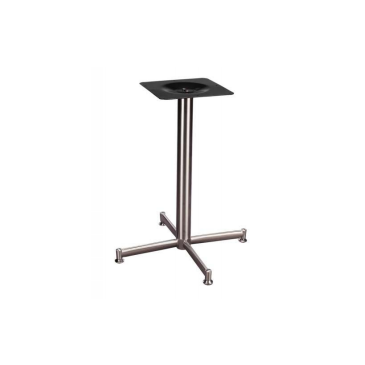 Brushed Steel Alexis Outdoor Indoor Criss Cross Table Base 24 – TableBaseDepot