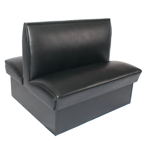 Double Black Restaurant Booth Black Base 44L Quick Ship – TableBaseDepot