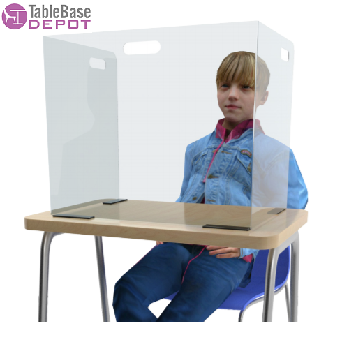 Easy Student Velcro Tri Folding Desk Barrier Germ Shield TBD9797 ...