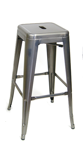 Medium Gun Metal Finish Tolix Bar Stool – TableBaseDepot