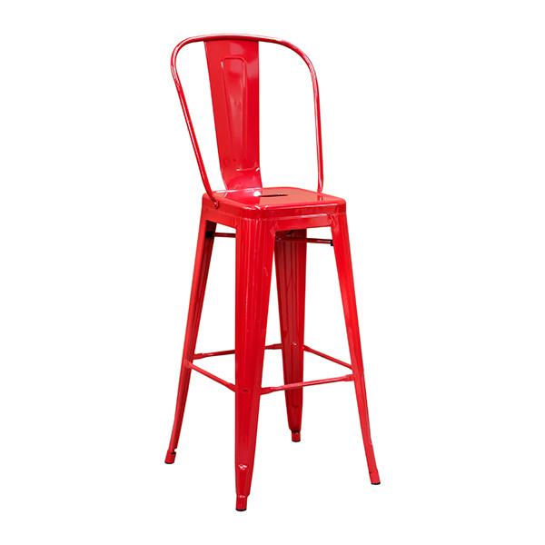 Red Baron High Back Tolix Bar Stool – TableBaseDepot