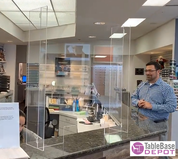 Safety Zone Easy Self Locking Germ Desk Barrier Effective Protection ...