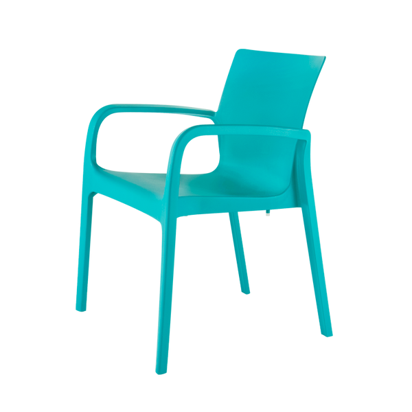 Sunscape Outdoor Polypropylene Restaurant Patio Dining Arm Chair ...