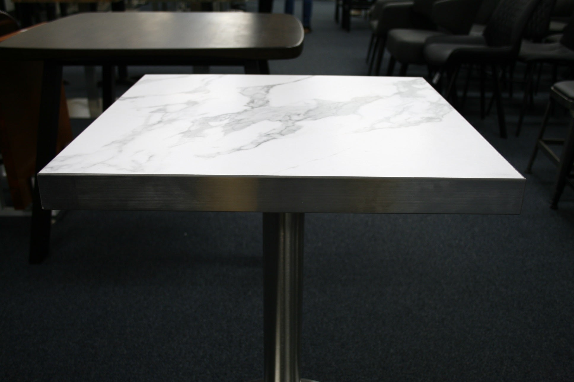 White Marble Style Melamine Restaurant Table Tops – TableBaseDepot