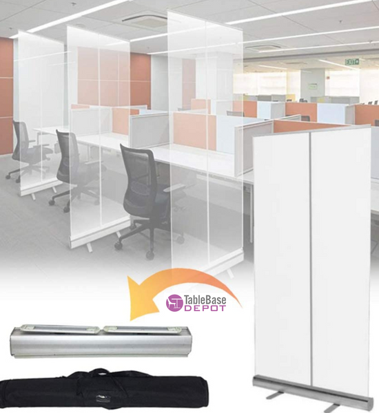 Whodini Mobile Retractable Virus Barrier Anti-Tip Screen 3 Sizes ...