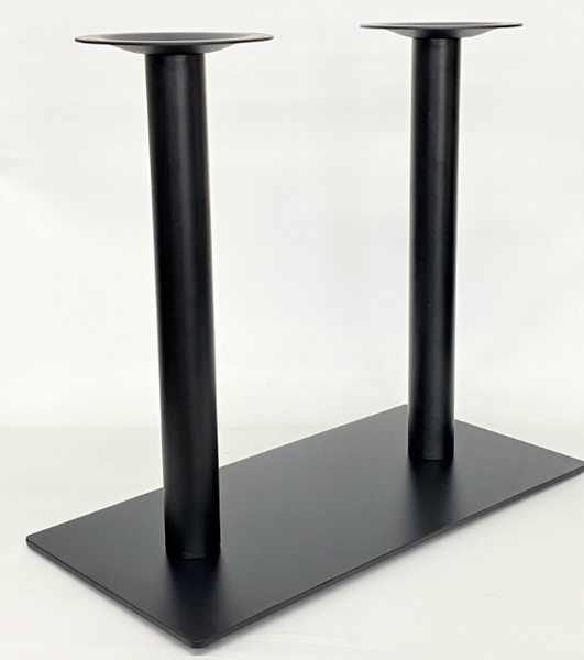 Black Modern Rectangular Double Table Base 16x32 – TableBaseDepot